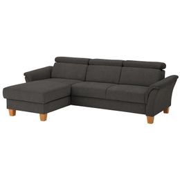 Home Affaire Ecksofa &raquo;Conville L-Form&laquo; Federkern, wahlweise mit Bettfunktion und Bettkasten bzw. Stauraum braun 100% Polyester