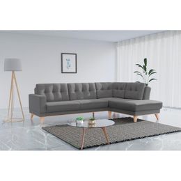 Sit & More sit&more Ecksofa &raquo;Lavida L-Form&laquo; wahlweise mit Kippfunktion und Bettkasten grau 100% PES