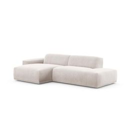 Trendmanufaktur Ecksofa &raquo;Braga, mit hochwertigem Kaltschaum, L-Form, in Cord erh&auml;ltlich&laquo; modernes Sofa, Couch mit hohem Sitzkomfort, 275/72/160 cm (B/