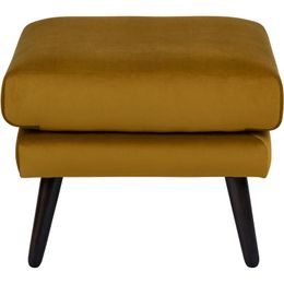 OTTO home Hocker &raquo;Bille&laquo; mit Eiche-Beinen, Design by Morten Georgsen gold Struktur (100% Polyester);Struktur fein (100% Polyester);Samtoptik (100% 