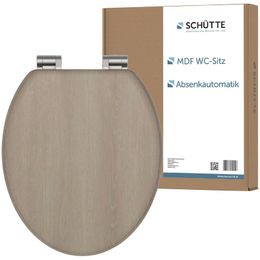 Sch&uuml;tte WC-Sitz &raquo;MODERN WOOD&laquo; Toilettendeckel, mit Absenkautomatik braun MDF - Mitteldichte Holzfaserplatte