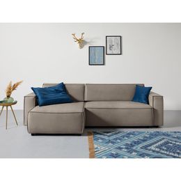 Home Affaire Ecksofa &raquo;Marva L-Form&laquo; incl. Bettfunktion und Bettkasten, Federkern grau 100% Polyester