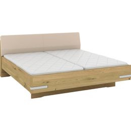 Musterring Holzbett &raquo;Savona, Bettgestell, Bettrahmen, teilmassiv Bianco-Eiche&laquo; Belastbarkeit 220 Kg, 4-fache Liegeh&ouml;henverstellung, MADE IN GERMANY, Kopfteil 