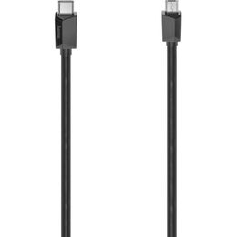 Hama USB-Kabel Micro-USB USB-C 75 cm schwarz Verdrillte Datenpaare mit einem Au&szlig;enmantel aus PVC-Material