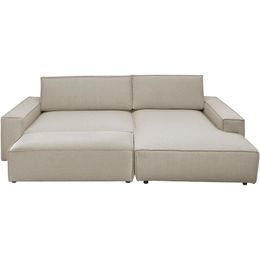 Home Affaire Polsterecke &raquo;SHERWOOD XXL tief, L-Form, Schlaffunktion, Bigsofa, Cord, Leinenoptik&laquo; stellbar zum Schlafsofa (Krokodilverbinder), Cord, 