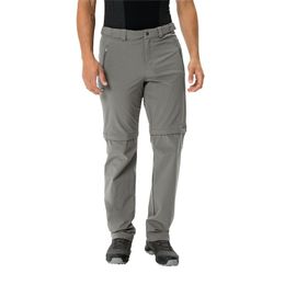 Vaude Herren Vaude Outdoorhose &raquo;MEN'S FARLEY STRETCH T-ZIP PANTS III&laquo; mit Ges&auml;&szlig;tasche und Eingrifftaschen, mit Rei&szlig;verschluss-Applikationen grau 50, N