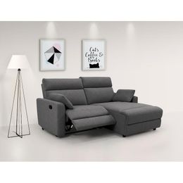 OTTO home Ecksofa &raquo;JENNA L-Form, 209cm - OTTO. Verl&auml;ssliche Qualit&auml;t.&laquo; manuelle o. elektrische Relaxfunktion, USB A/C, Struktur fein. grau Webstoff 