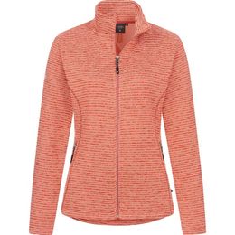 DEPROC Active Damen DEPROC Active Strickfleecejacke &raquo;CALEDONIA WOMEN&laquo; Kontrastreissverschluss rot 48 (XL)
