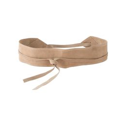 bonprix Damen bonprix Lederg&uuml;rtel Lederbindeg&uuml;rtel beige