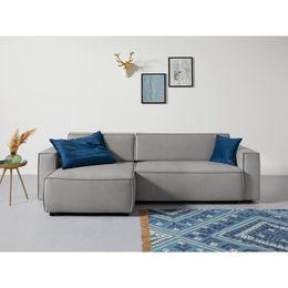 Home Affaire Ecksofa &raquo;Marva L-Form&laquo; incl. Bettfunktion und Bettkasten, Federkern blau 100% Polyester