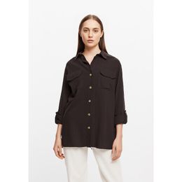 V&eacute;ro Moda Vero Moda Damen Hemdbluse &raquo;VMBUMPY L/S SHIRT NEW WVN GA NOOS&laquo; Viskose, regular fit braun XS