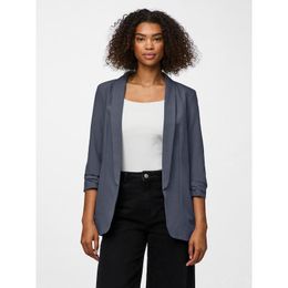 Pieces Damen Pieces Blusenblazer &raquo;PCBOSELLA 3/4 BLAZER NOOS&laquo; Materialmix, regular fit blau S