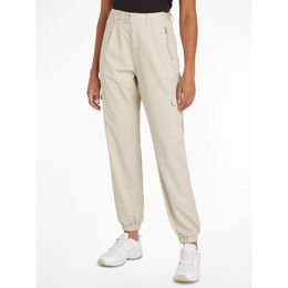 Tommy Jeans Damen Cargohose &raquo;TJW STRETCH MR CARGO PANT&laquo; im modischem Cargo-Form beige 33, L&auml;nge 28