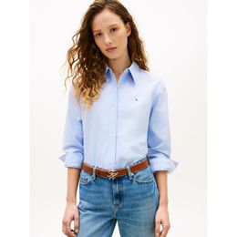 Tommy Hilfiger Damen Hemdbluse &raquo;OXFORD RELAXED FIT SHIRT mit Hemdblusenkragen und Stickerei&laquo; mit Streifen blau 44