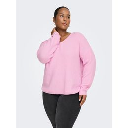 Only Carmakoma Damen Only CARMAKOMA Strickpullover &raquo;CARCAMILLA V-NECK L/S PULLOVER KNT NOOS&laquo; Materialmix XL