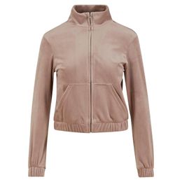 Urban Classics Damen Urban Classics Allwetterjacke &raquo; Ladies Short Velvet Track Jacket&laquo; 1 Stk. tlg. ohne Kapuze S
