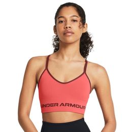 Under Armour Sport-BH &raquo;UA SEAMLESS LOW LONG BRA&laquo; f&uuml;r Aktivit&auml;ten mit geringer Belastung, nahtlose Passform pink Sport-BH