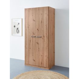 Rauch Dreht&uuml;renschrank &raquo;Kleiderschrank Schrank Garderobe W&auml;scheschrank VANDOR&laquo; in drei Breiten, H&ouml;he 197 cm, Griffe in Graumetallic MADE IN GERMANY 