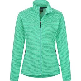 DEPROC Active Damen DEPROC Active Strickfleecejacke &raquo;CALEDONIA WOMEN&laquo; Kontrastreissverschluss gr&uuml;n 44L