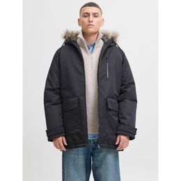 Jack & Jones Jack & Jones Herren Parka &raquo;JJCHARLIE DETACHABLE FAUX FUR PARKA&laquo; mit Kapuze schwarz XL