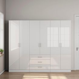 OTTO home Kleiderschrank &raquo;Trento Schlafzimmerschrank Garderobe hochglanz Bestseller&laquo; Schrank mit 6 T&uuml;ren und 3 Schubladen, h&ouml;chgl&auml;nzende Fronten FSC -
