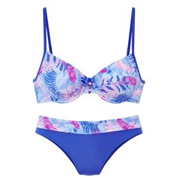 Vivance Damen B&uuml;gel-Bikini mit stylischem Bl&auml;tterprint 36, Cup B
