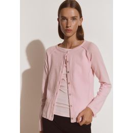 rosemunde Damen rosemunde Strickjacke &raquo;LAICA&laquo; Kn&ouml;pfe als Verschluss, Rundhalsausschnitt, Schurwolle und Kaschmir rosa XXL