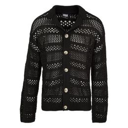 Urban Classics Damen Urban Classics Strickfleecejacke &raquo; Herren Crocheted Cardigan&laquo; 1 Stk. tlg. ohne Kapuze L