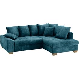 Ecksofa &raquo;Nikita II, L-Form&laquo; Wahlweise mit Bettfunktion & Bettkasten blau Dolce (100% Polyester)