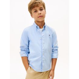 Tommy Hilfiger Kinder Langarmhemd &raquo;FLAG OXFORD SHIRT LS&laquo; mit Logostickerei blau 14 (164), N-Gr