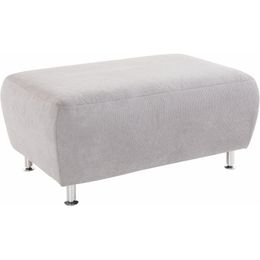 Home Affaire Hocker &raquo;Manhattan&laquo; in drei Bezugsqualit&auml;ten silber Struktur (100% Polyester);Flachgewebe (90% Polyester, 10% Polyamid);Luxus-Microfaser (