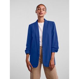 Pieces Damen Pieces Blusenblazer &raquo;PCBOSELLA 3/4 BLAZER NOOS&laquo; Materialmix, regular fit blau M