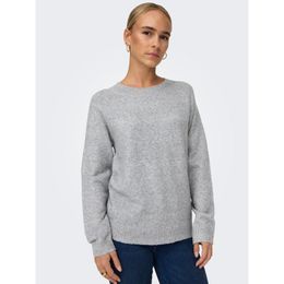 Only Damen Only Rundhalspullover &raquo;ONLRICA LIFE L/S PULLOVER KNT NOOS&laquo; grau M