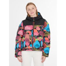 Ragwear Damen Steppjacke &raquo;AMAZZE PRINT&laquo; mit Kapuze Rei&szlig;verschluss mit Kinnschutz L