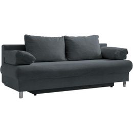 Home Affaire Schlafsofa &raquo;Como&laquo; 2-Sitzer, Federkern, Breite 196 cm, inkl. R&uuml;cken.-und Armlehnenkissen grau 92% Polyester, 8% Nylon