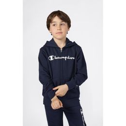 Champion Jungen Kapuzensweatjacke &raquo;BASICS Fleece Full Zip Sweatshirt&laquo; mit Kapuze und Kordelzug, aus Baumwolle und Polyester, f&uuml;r Kinder XXL (176)
