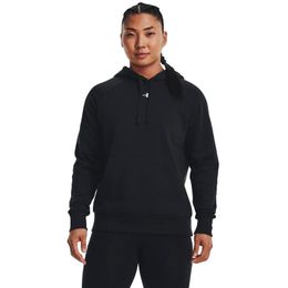 Under Armour Damen Kapuzensweatshirt &raquo;RIVAL&laquo;, aus Baumwolle, sportlicher Stil, mit elastischem B&uuml;ndchenabschluss schwarz M