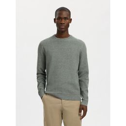 Selected Herren Selected Rundhalspullover &raquo;SLHROSS LS KNIT STRUCTURE CREW NECK NOOS&laquo; Baumwolle, regular fit M