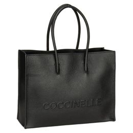 Coccinelle Leder-Henkletasche in Schwarz - (L)36 x (B)27 x (H)13 cm | Gr.: onesize
