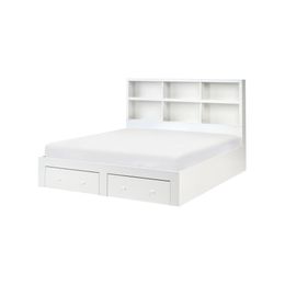 Beliani Doppelbett TARARE in Wei&szlig; - (W) 184 x (H) 125 x (L) 220 cm | Gr.: onesize