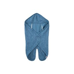 Roba Baby-Einschlagdecke 'Seashells Indigo' - f&uuml;r Autositz & Kinderwagen - Blau | Gr.: onesize