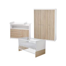 Roba Babyzimmer Set Gabriella mit Bett, Kommode & 3-t&uuml;rigem Schrank | Gr.: onesize