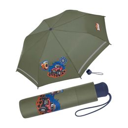 Scout Kinder-Taschenschirm Regenschirm mit reflektierenden Streifen Adventure grau | Gr.: onesize