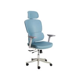 Beliani B&uuml;rostuhl VISCOUNT in Blau/Grau/Beige - (W) 50 x (H) 121 x (L) 63 cm | Gr.: onesize