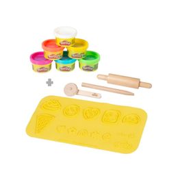 Roba Play-Doh Starterset &ndash; 3D-Kreativmatte, FSC-Holzwerkzeuge & 6 Dosen, ab 3 Jahren | Gr.: onesize