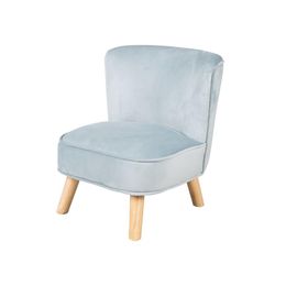 Roba Kindersessel 'Lil Sofa', bequem, Holzf&uuml;&szlig;e & Samtstoff Sky/Hellblau | Gr.: onesize