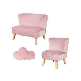 Roba Lil Sofa' Bundle: Sofa, Sessel & Wolkenkissen Rosa/Mauve | Gr.: onesize