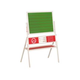 Roba Drehbare Standtafel mit Uhr, liniert & magnetisch, ABC, Holz natur | Gr.: onesize