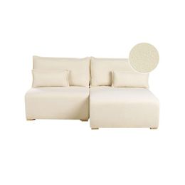 Beliani Modulsofa NERBO in Wei&szlig;/Braun - (W) 200 x (H) 97 x (L) 154 cm | Gr.: onesize
