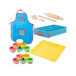 Roba Play-Doh XL Spielset &ndash; Canvasbox, 3D-Kreativmatte, 12 Knete, Holzwerkzeuge | Gr.: onesize